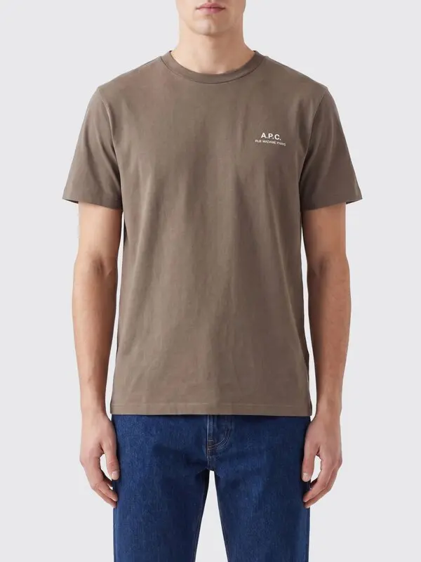 A.p.c. Cotton T-shirt With Contrast Logo On The Chest - White