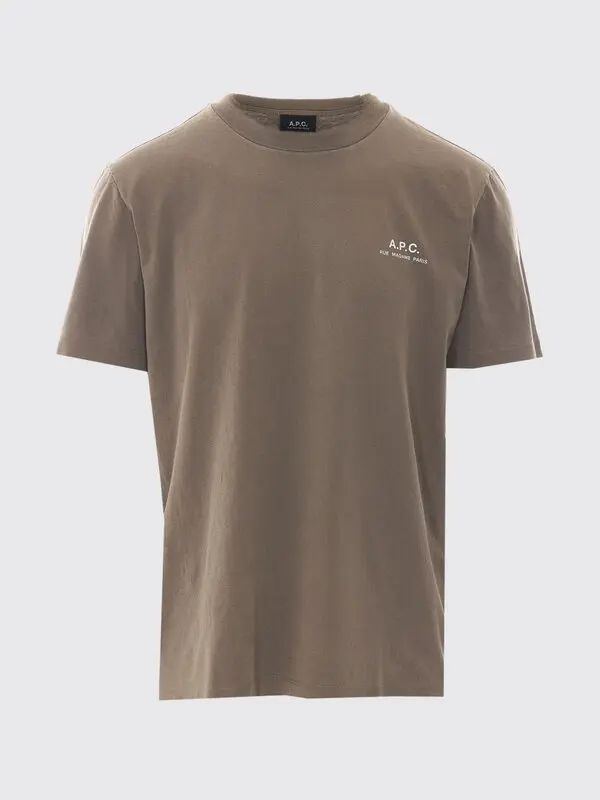 A.p.c. Cotton T-shirt With Contrast Logo On The Chest - White