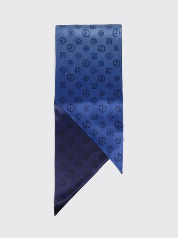 Giorgio Armani Silk Scarf With Monogram Print