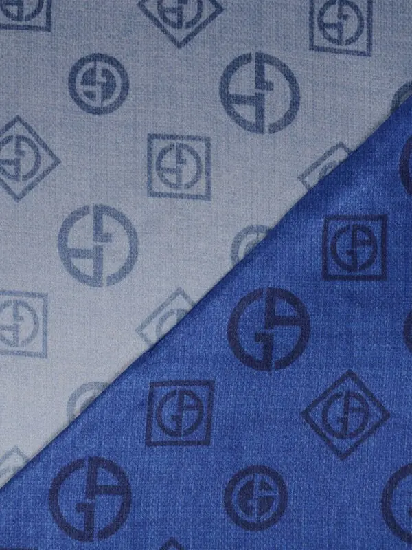 Giorgio Armani Silk Scarf With Monogram Print