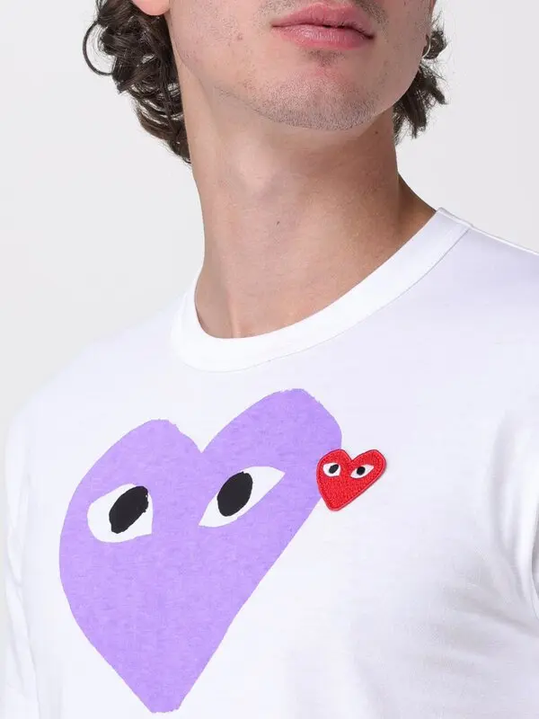 Play Comme Des Garcon Printed Cotton T-shirt