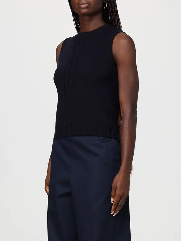 Max Mara Cotton Knit Top - Blue