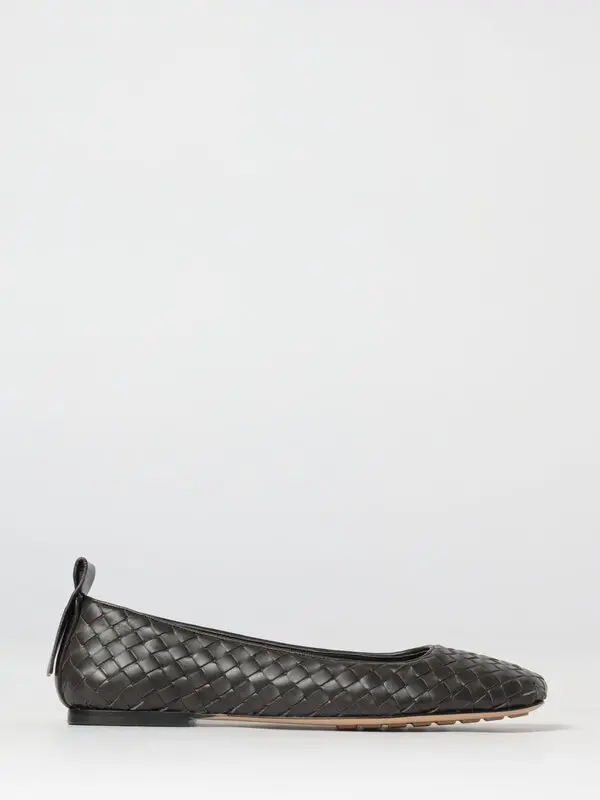 Bottega Veneta Charlotte Woven Lambskin Ballerina Flats