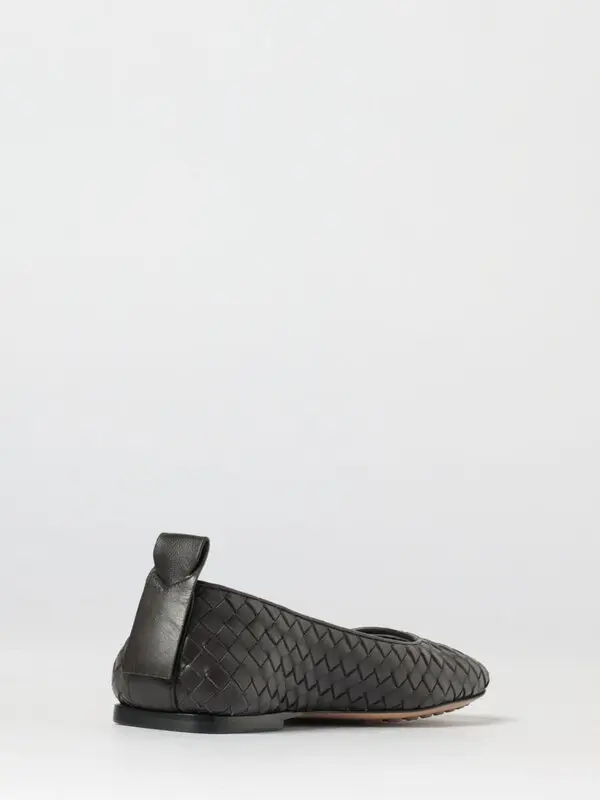 Bottega Veneta Charlotte Woven Lambskin Ballerina Flats