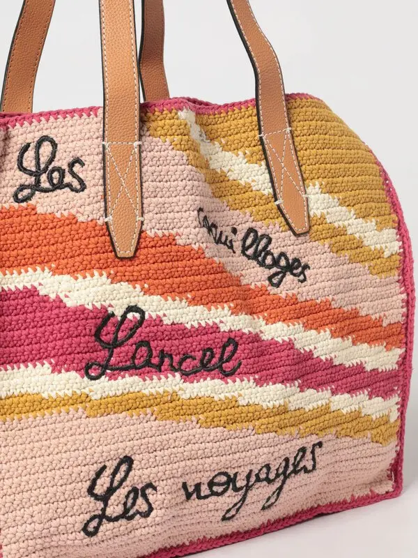 LANCEL Woven Tote Bag - Pink