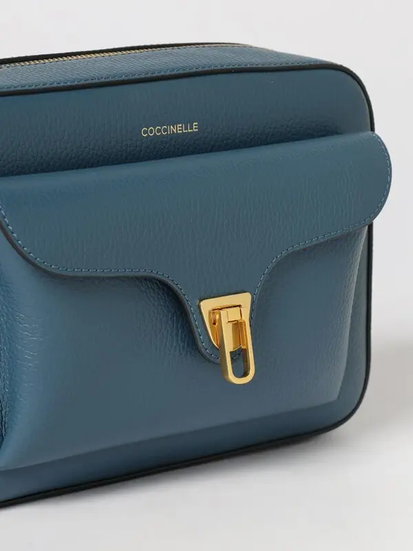 COCCINELLE Beat Hammered Leather Bag - Blue