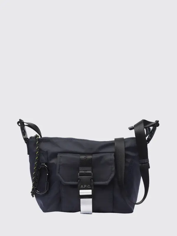 A.p.c. Nylon Crossbody Bag With Applied Logo And Zip Closure
