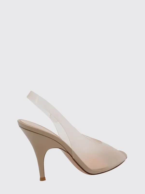 GIANVITO ROSSI Amelie Pvc And Leather Slingback Sandals - Beige