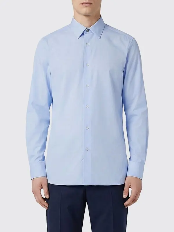 Paul Smith Classic Cotton Poplin Shirt - Blue