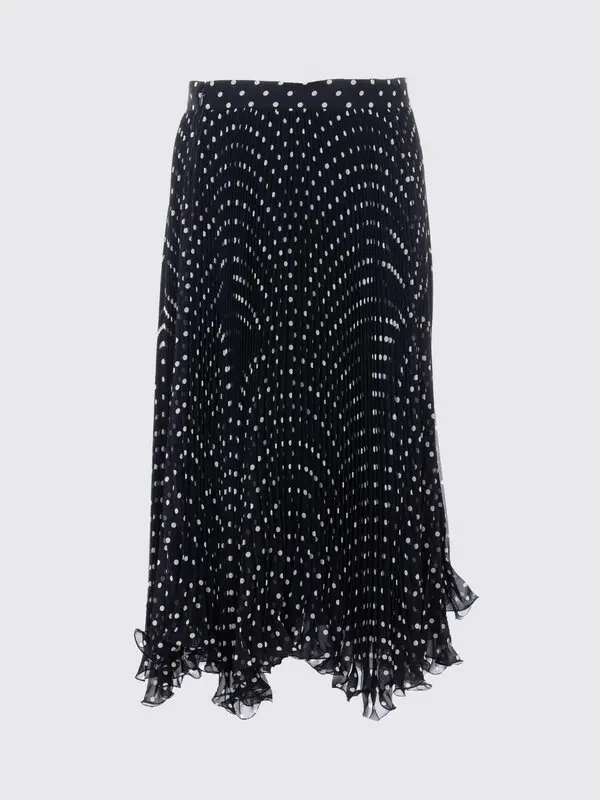 Valentino Garavani Polka Dot Silk Midi Skirt