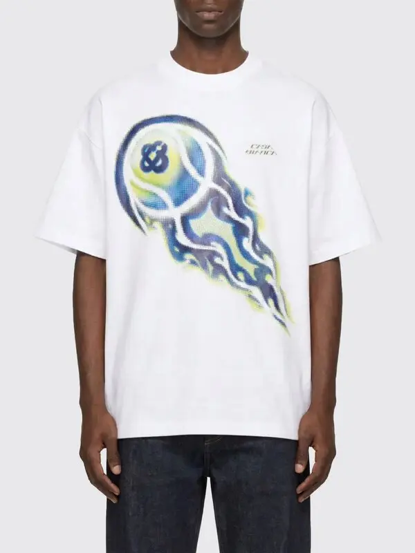 Casablanca Stretch Cotton T-shirt With Logo Print - Multicolor