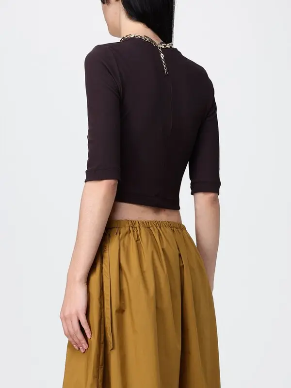 Pinko Cotton Crepe Crop Top