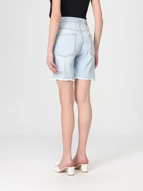 Ermanno Scervino High-waisted Denim Shorts With Embroidered Lace
