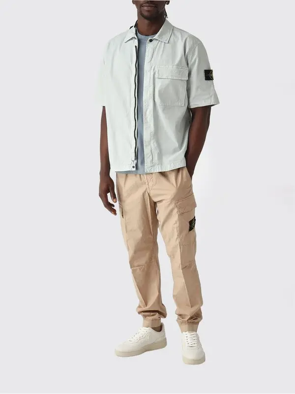 Stone Island Stretch Cotton Shirt - Sky