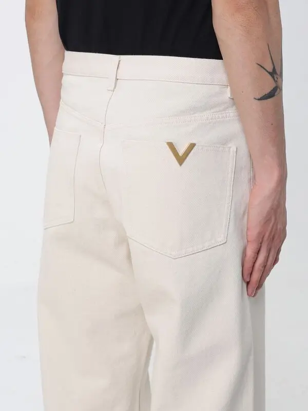Valentino Garavani Cotton Denim Wide Leg Jeans