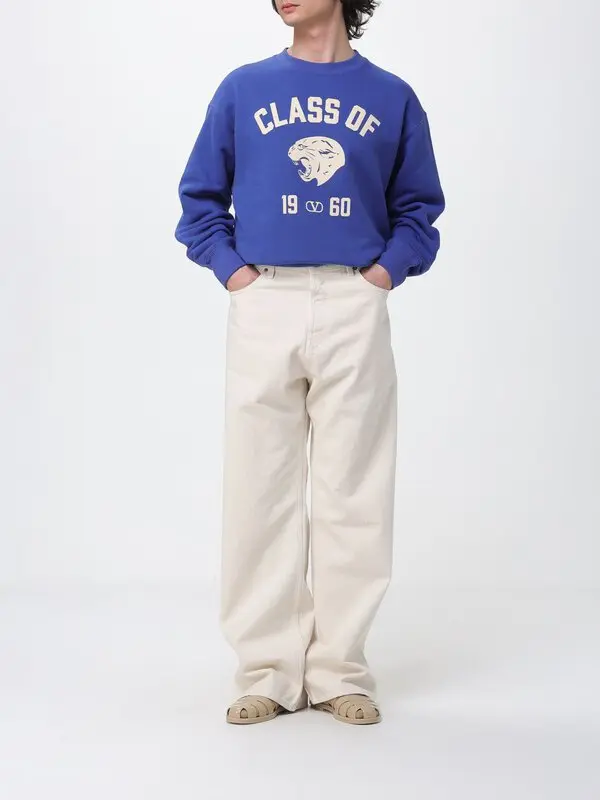 Valentino Garavani Cotton Crew Neck Sweatshirt With Logo