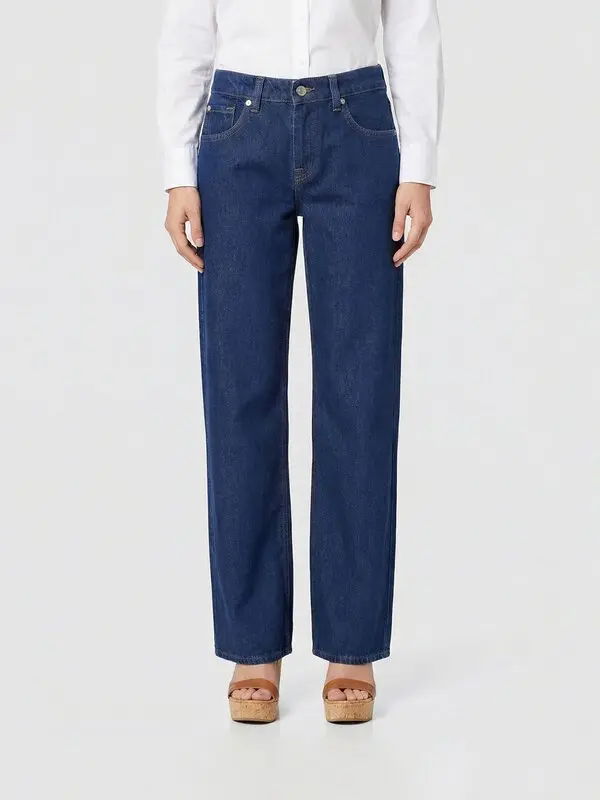 7 For All Mankind Low Straight Denim Jeans