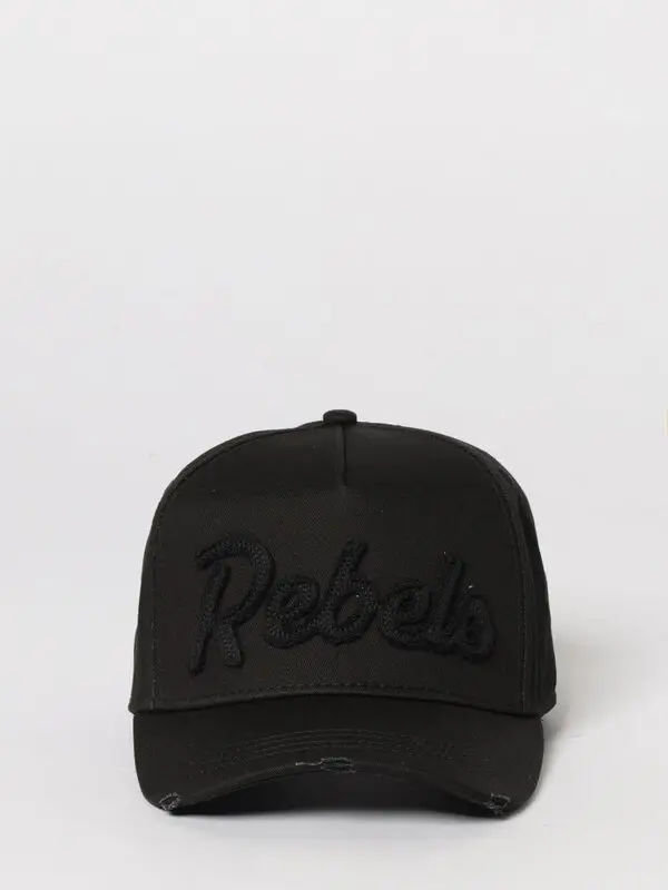 Dsquared2 Cotton Twill Hat With Distressed Details