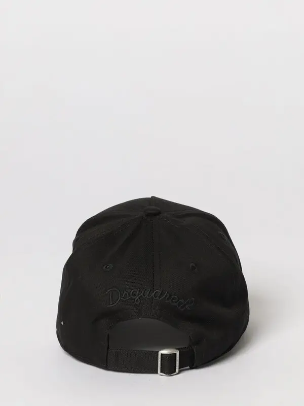 Dsquared2 Cotton Twill Hat With Distressed Details