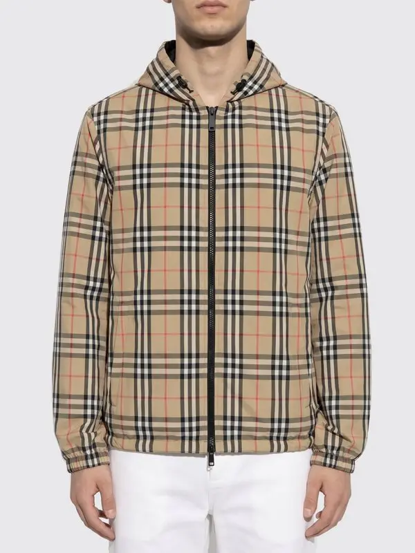 Burberry Check Polyester Hooded Jacket