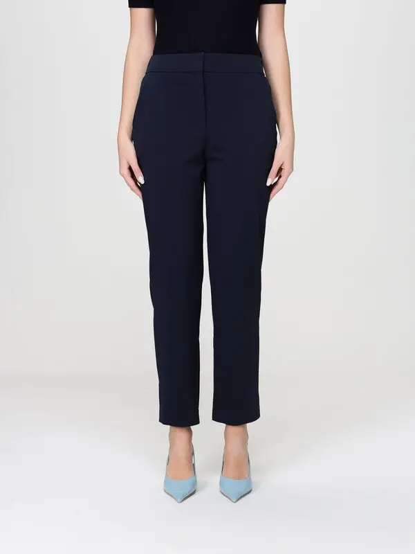 Max Mara Cropped Crepe Trousers - Blue