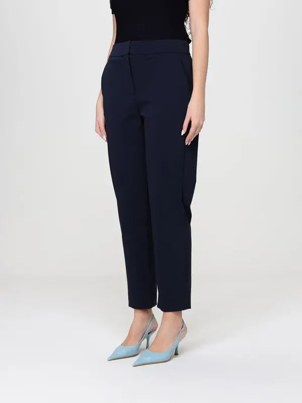 Max Mara Cropped Crepe Trousers - Blue