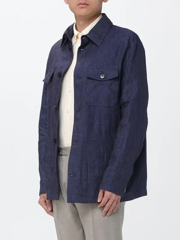 Canali Linen Shirt Jacket