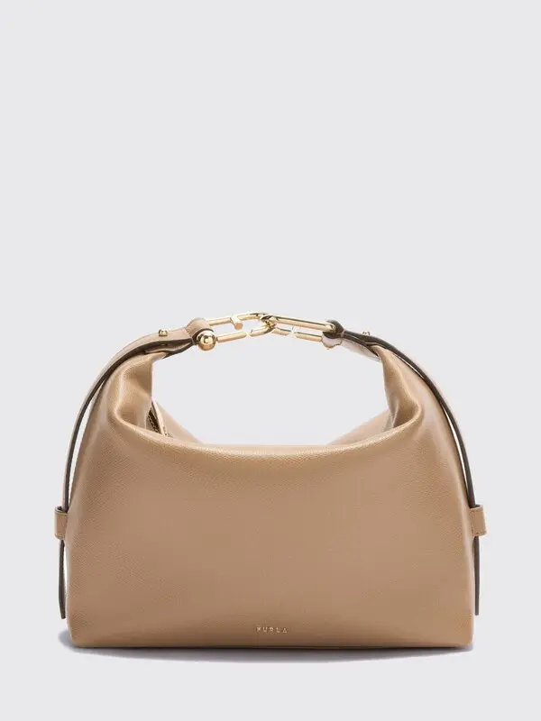 Furla Tonie Grained Leather Shoulder Bag - Brown