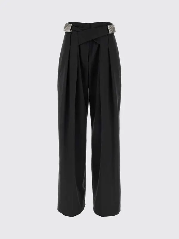 Attico Virgin Wool Wide-leg Trousers