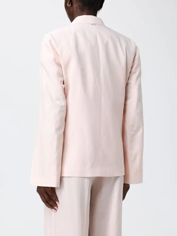 TWINSET Double Breasted Linen Blend Blazer