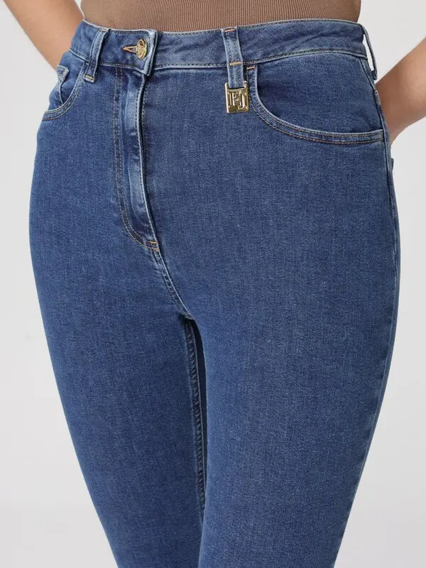 Elisabetta Franchi Slim Fit High Rise Denim Jeans