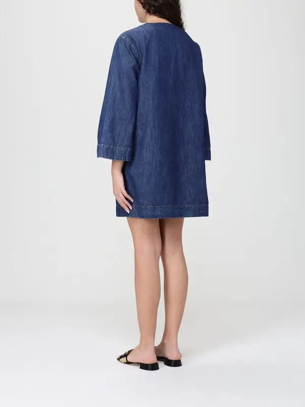 Valentino Garavani Cotton Denim Kaftan Dress