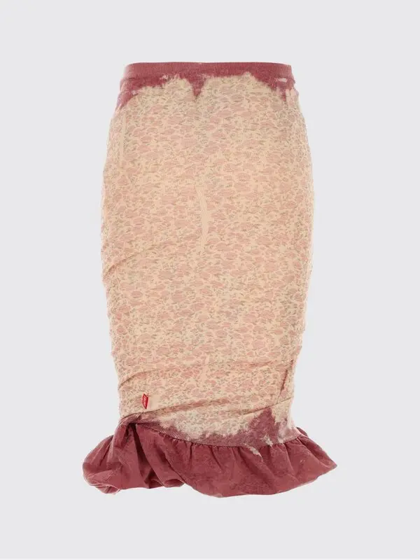 DIESEL® Printed Cotton Pencil Skirt
