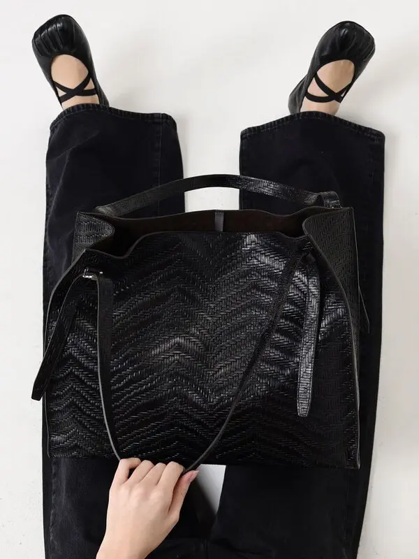 Coperni Braided Leather Belt Tote Bag