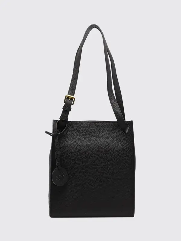 Mulberry Tote Bag In Grained Calf Leather With Double Adjustable Handle