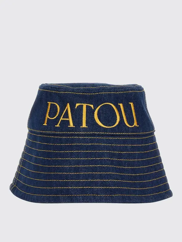 PATOU Embroidered Denim Bucket Hat