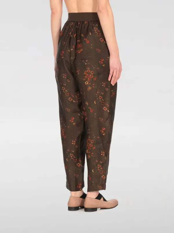 UMA WANG Floral Print Trousers - Brown