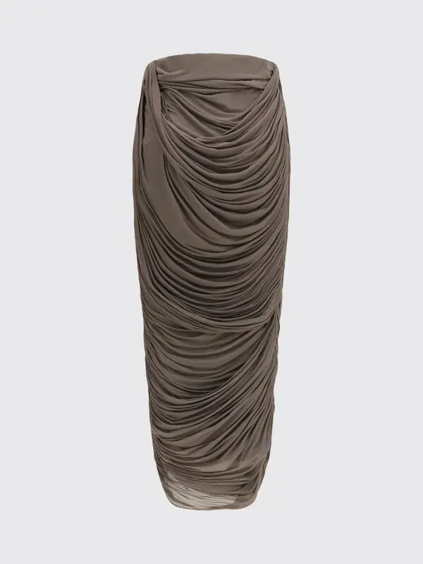 Magda Butrym Draped Cupro Midi Skirt - Brown
