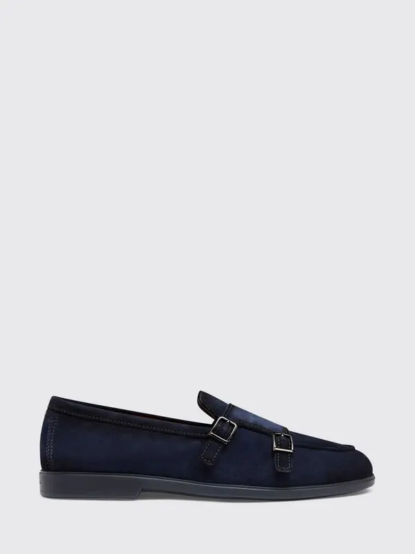 Santoni Suede Monk Strap