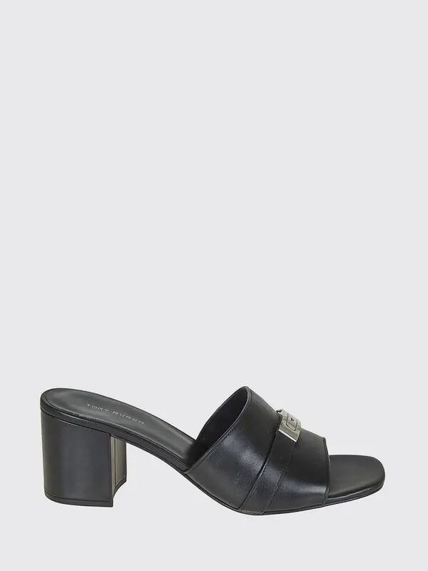 Tory Burch Leelee Leather Mules - Black