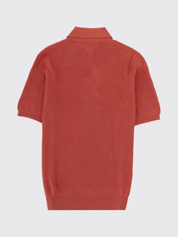 Brunello Cucinelli Cotton Knit Polo Shirt - Red