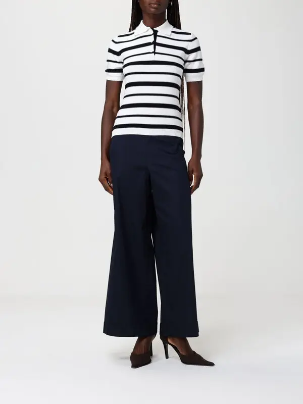 Max Mara Cotton Knit Polo Shirt - White 1