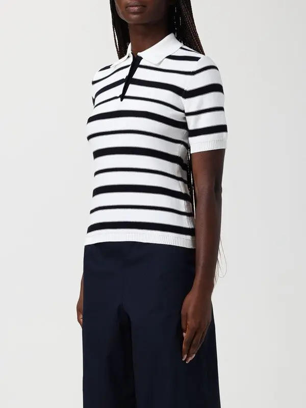 Max Mara Cotton Knit Polo Shirt - White 1
