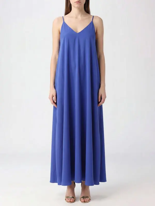 GIANLUCA CAPANNOLO V-neck Crêpe Midi Slip Dress