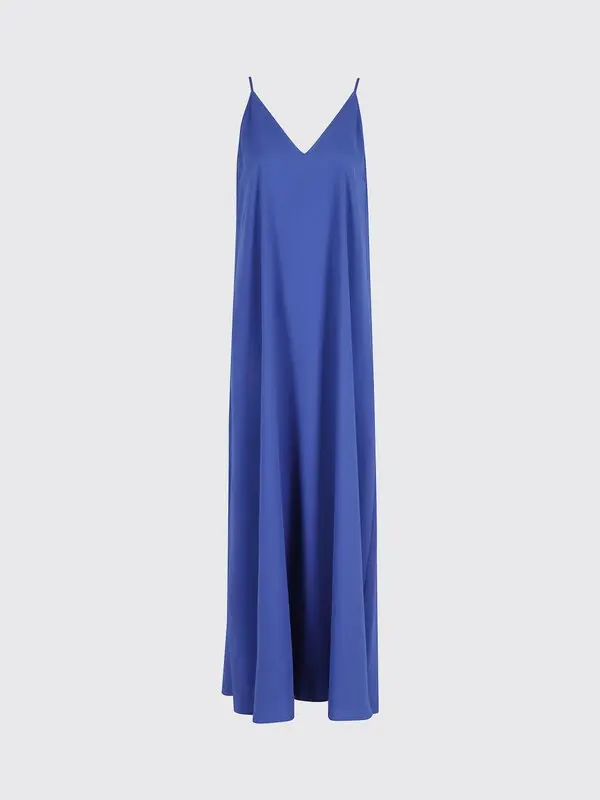 GIANLUCA CAPANNOLO V-neck Crêpe Midi Slip Dress
