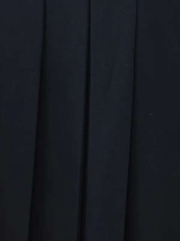 A.p.c. Pleated Cotton Midi Skirt With Belt Loops