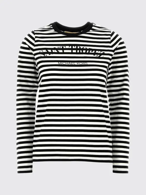 Michael Kors Striped Cotton T-shirt With Logo