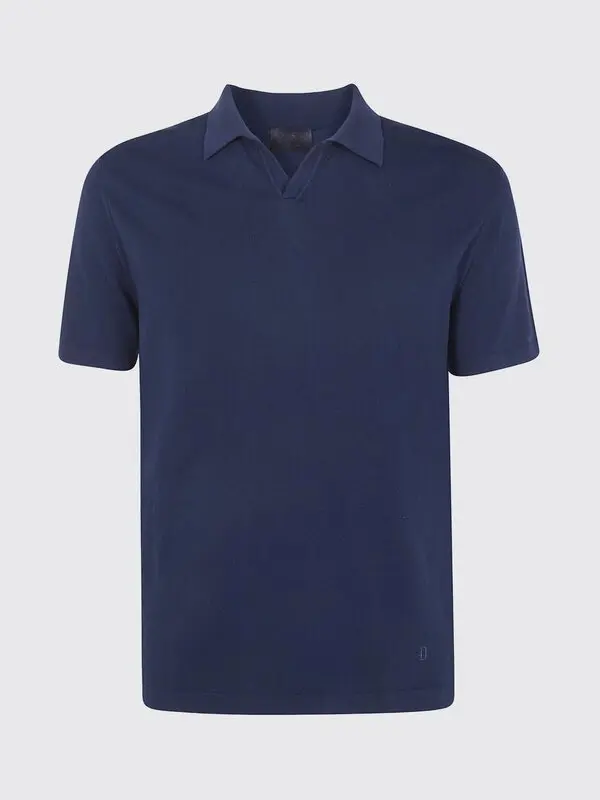 DONDUP Cotton Knit Polo Shirt - Blue