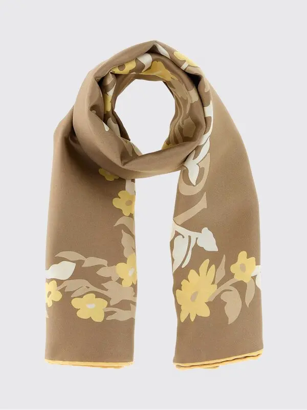 Burberry Silk Scarf With Floral Print