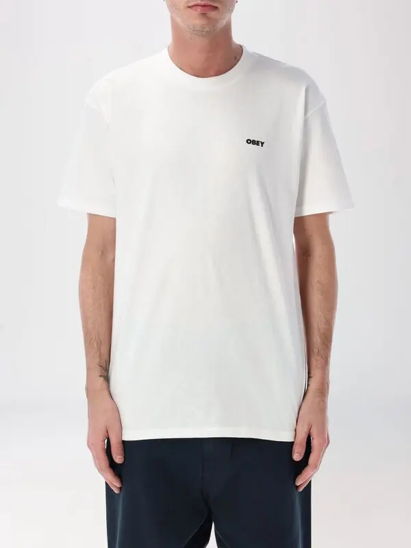 Obey Printed Cotton T-shirt - White